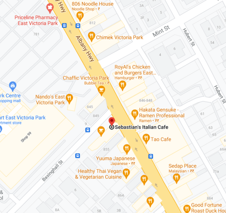 Contact Us - Sebastians Italian